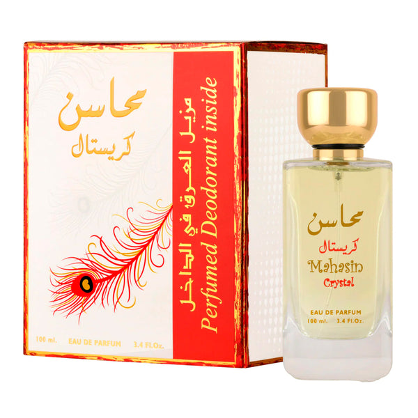 Mahasin Crystal EDP 100 ML + Perfume Spray 75 ML - Lattafa ...